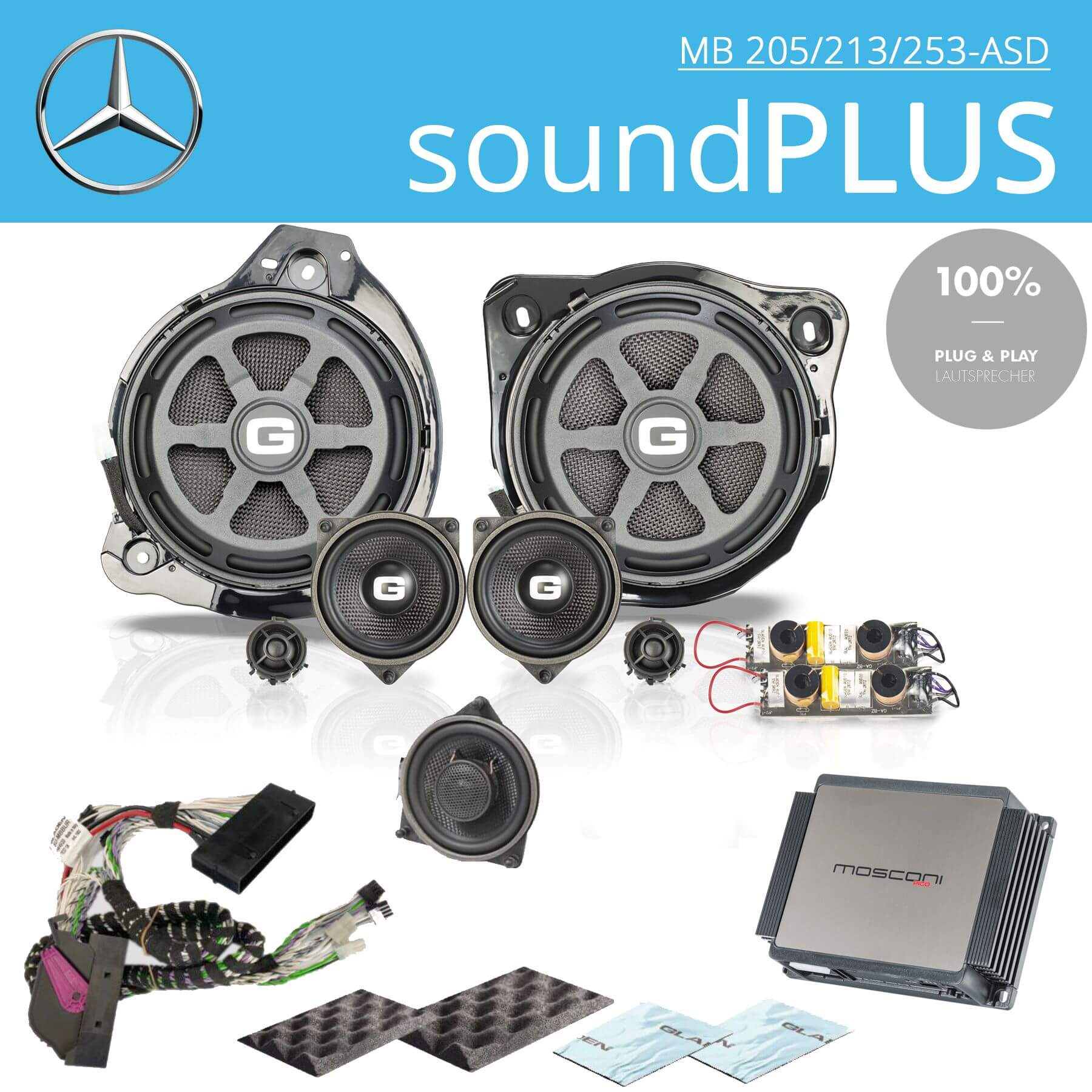 Mercedes soundPLUS-ASD 205 | SoundUp Paket für alle Mercedes C, E, GLC ...