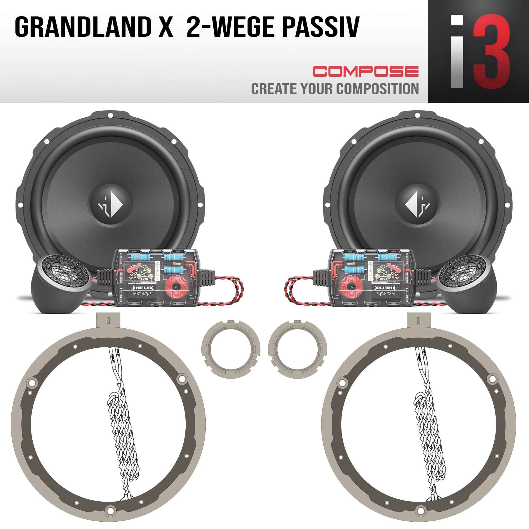Compose Ci3 K165.2OP2-S3 Opel Grandland X | Lautsprecher Plug&Play