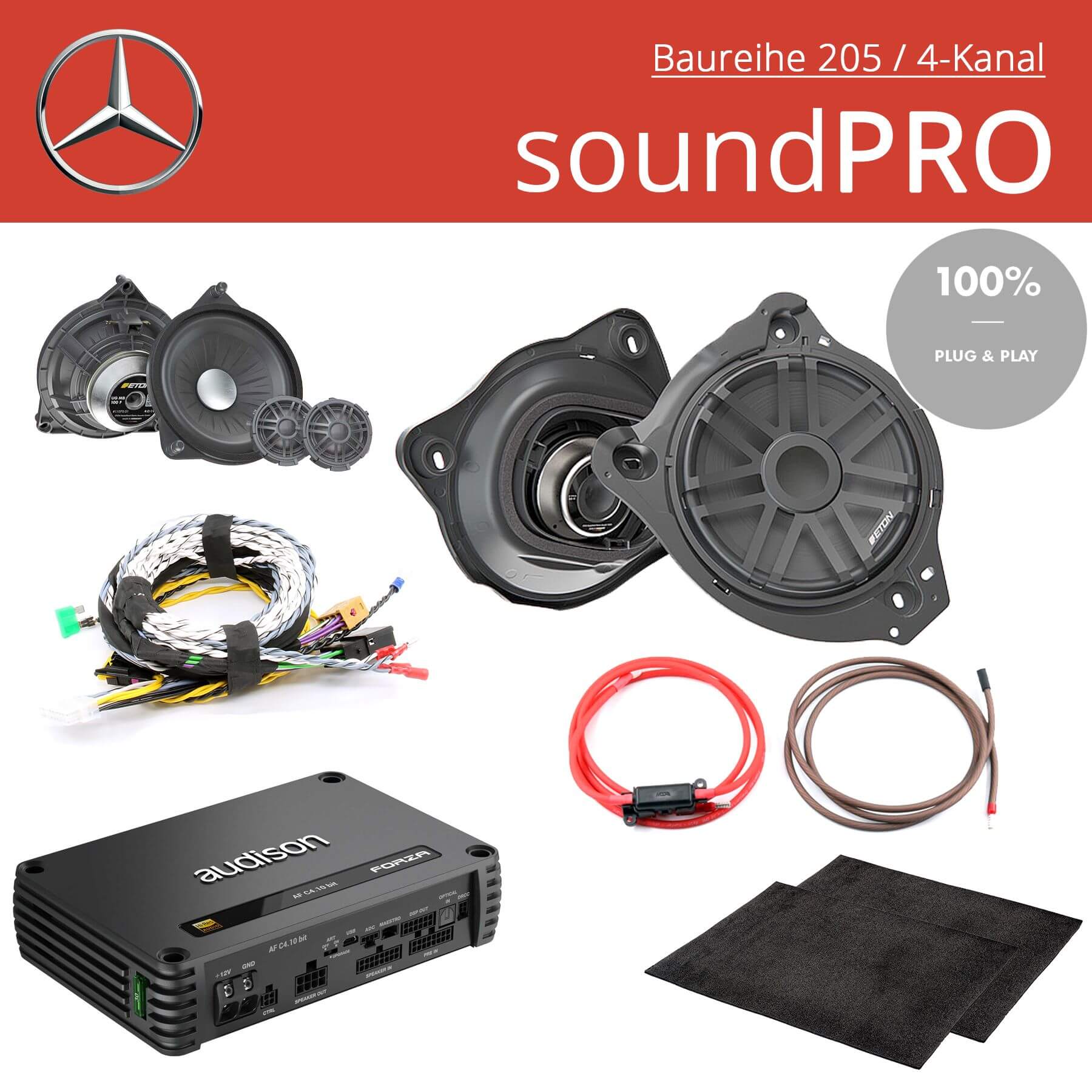 Mercedes Komplettsystem soundPRO | DSP Lautsprecher Set | Carhifi Bünde
