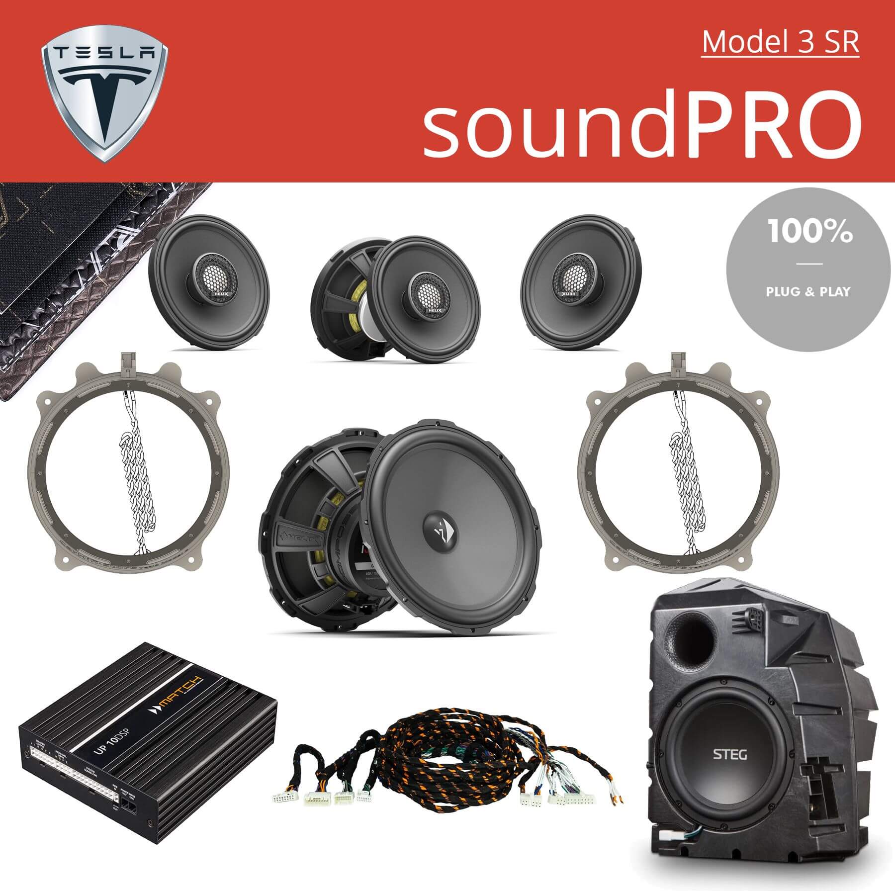 Tesla Model 3 SR soundPRO | 1160W Upgrade System