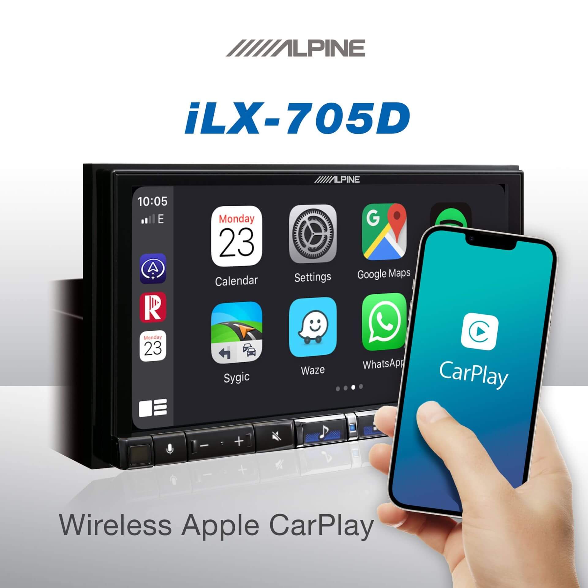 Alpine iLX-705D | wireless Apple Carplay und Android Auto