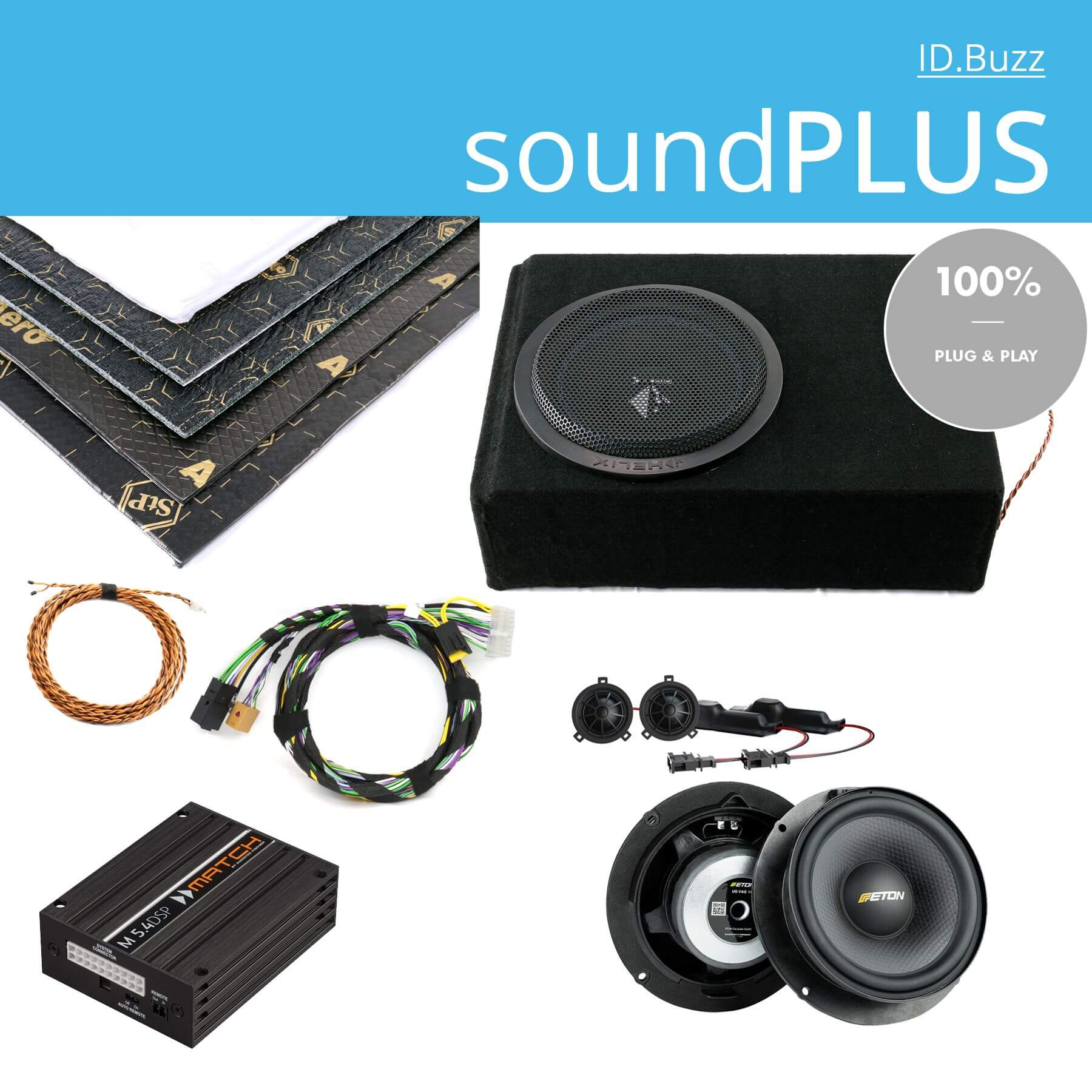 VW ID.Buzz soundPLUS | 720W DSP Endstufen Upgrade System mit Subwoofer ...