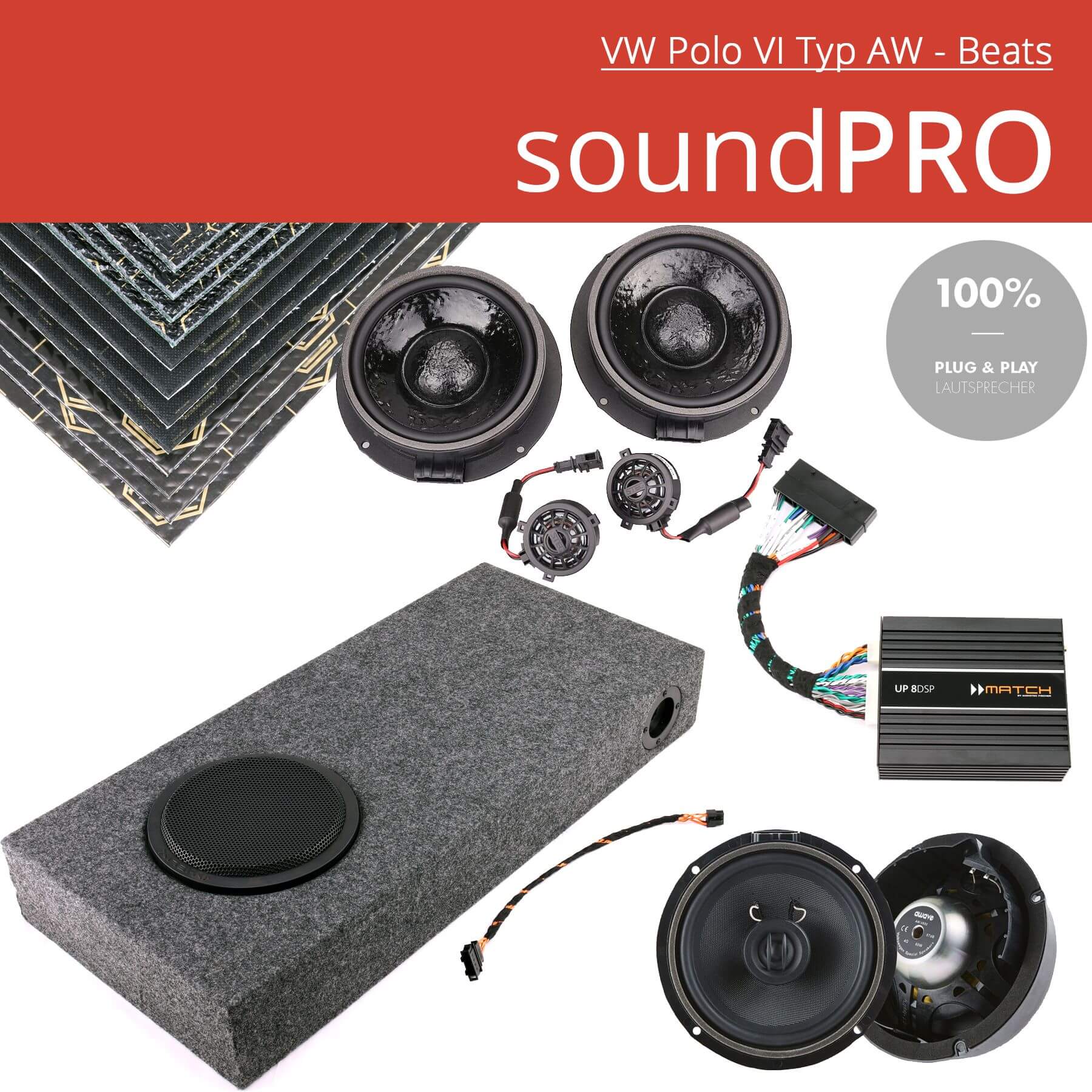 VW Polo 6 AW Beats soundPRO | 960W DSP Endstufen Upgrade System mit ...