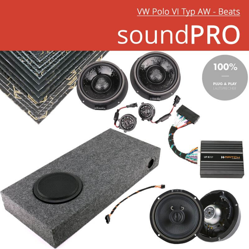 VW Polo 6 AW Beats soundPRO | 960W DSP Endstufen Upgrade System mit ...