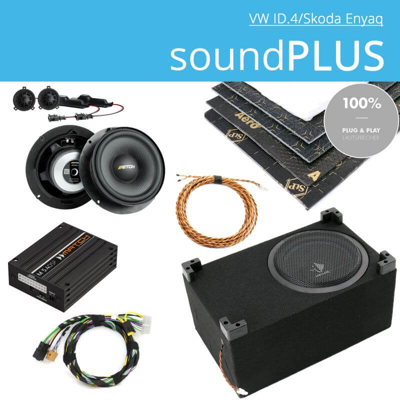VW ID.4 soundPLUS | 720W DSP Endstufen Upgrade System mit Subwoofer ...