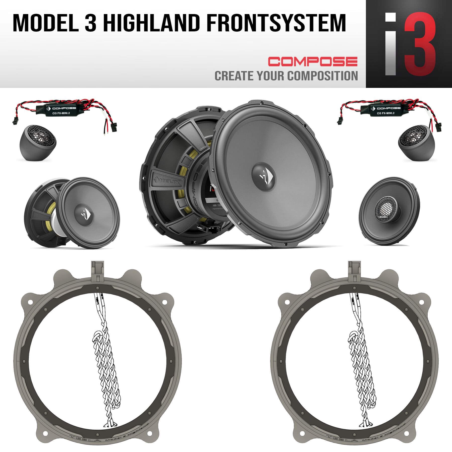 Compose Ci3 K200.2TES4 Tesla Model 3 Highland | Helix 20cm 2.5-Wege