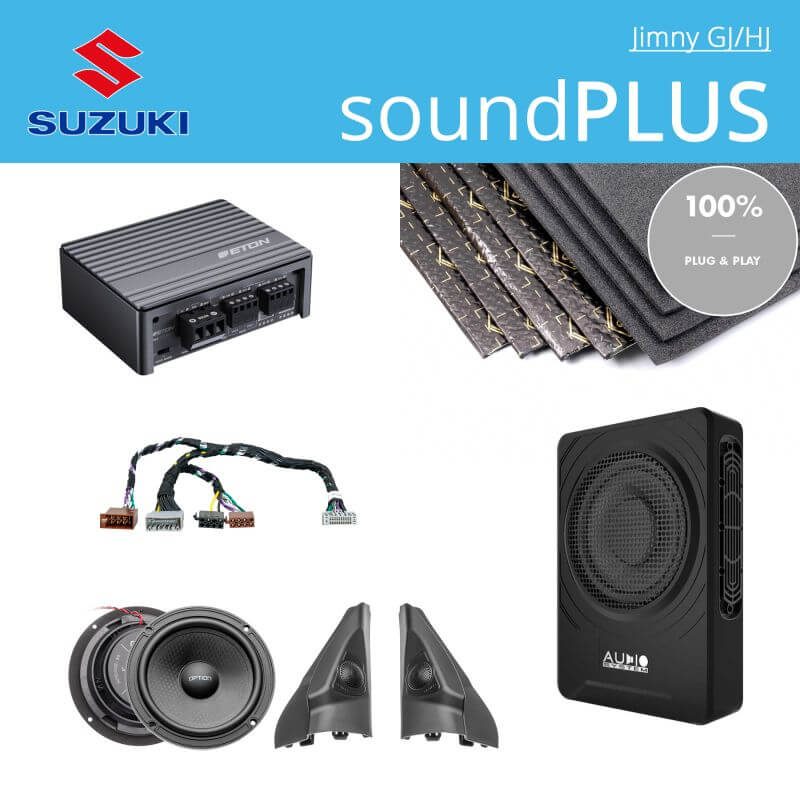 Soundsystem Suzuki Jimny GJ PLUS | Endstufe, Sub, Lautsprecher