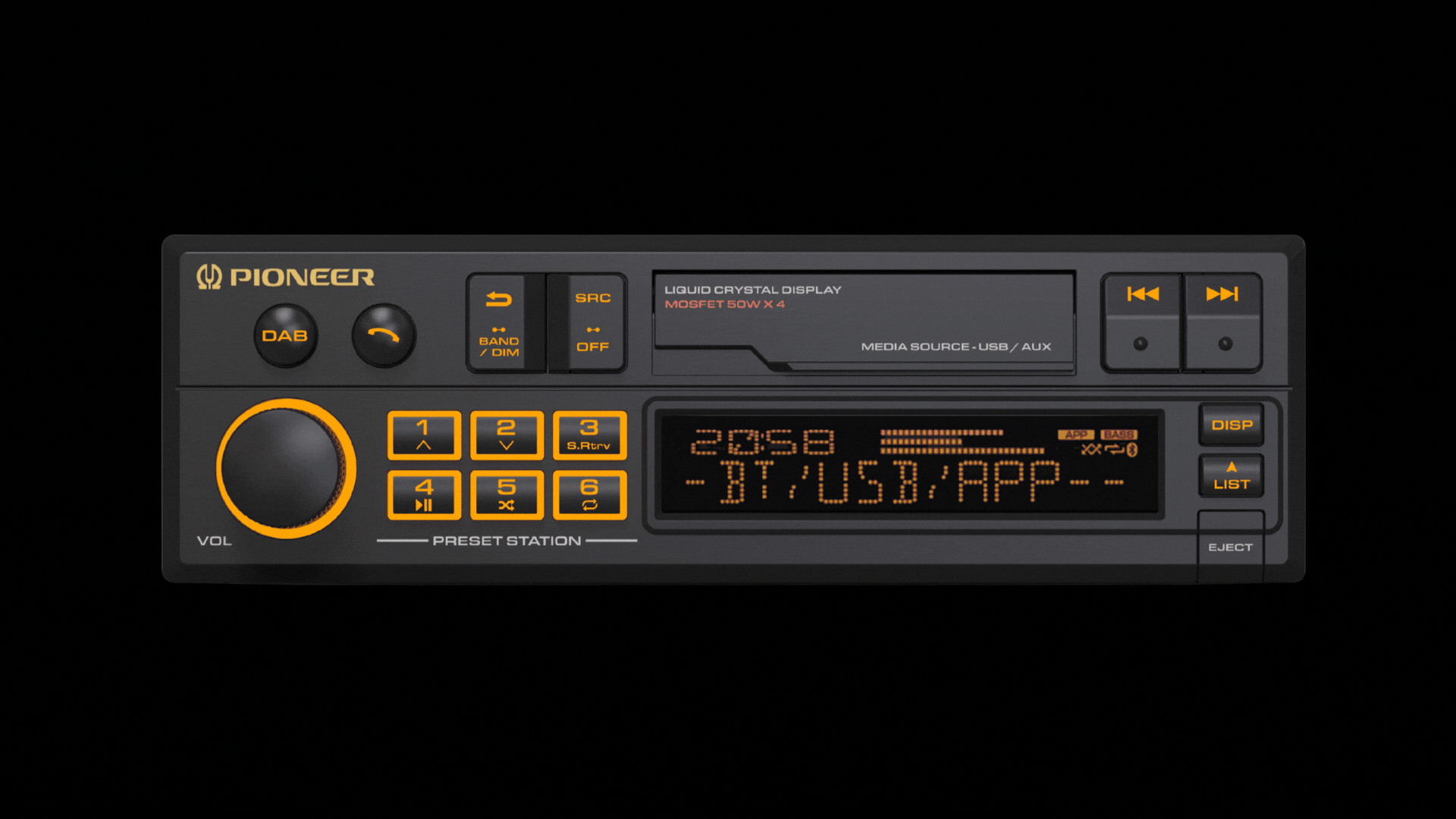 Pioneer SXT-C10PS inkl. DAB+ Splitter| Retro DAB+ Autoradio mit USB MP3 ...