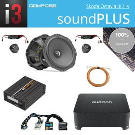Skoda Octavia 3/4 soundPLUS | Upgrade Soundsystem mit DSP Endstufe, Lautsprechern und Subwoofer