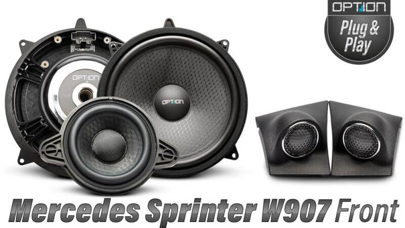 Option MB-W907-Set | Mercedes Sprinter 907 Lautsprecher Set mit Center