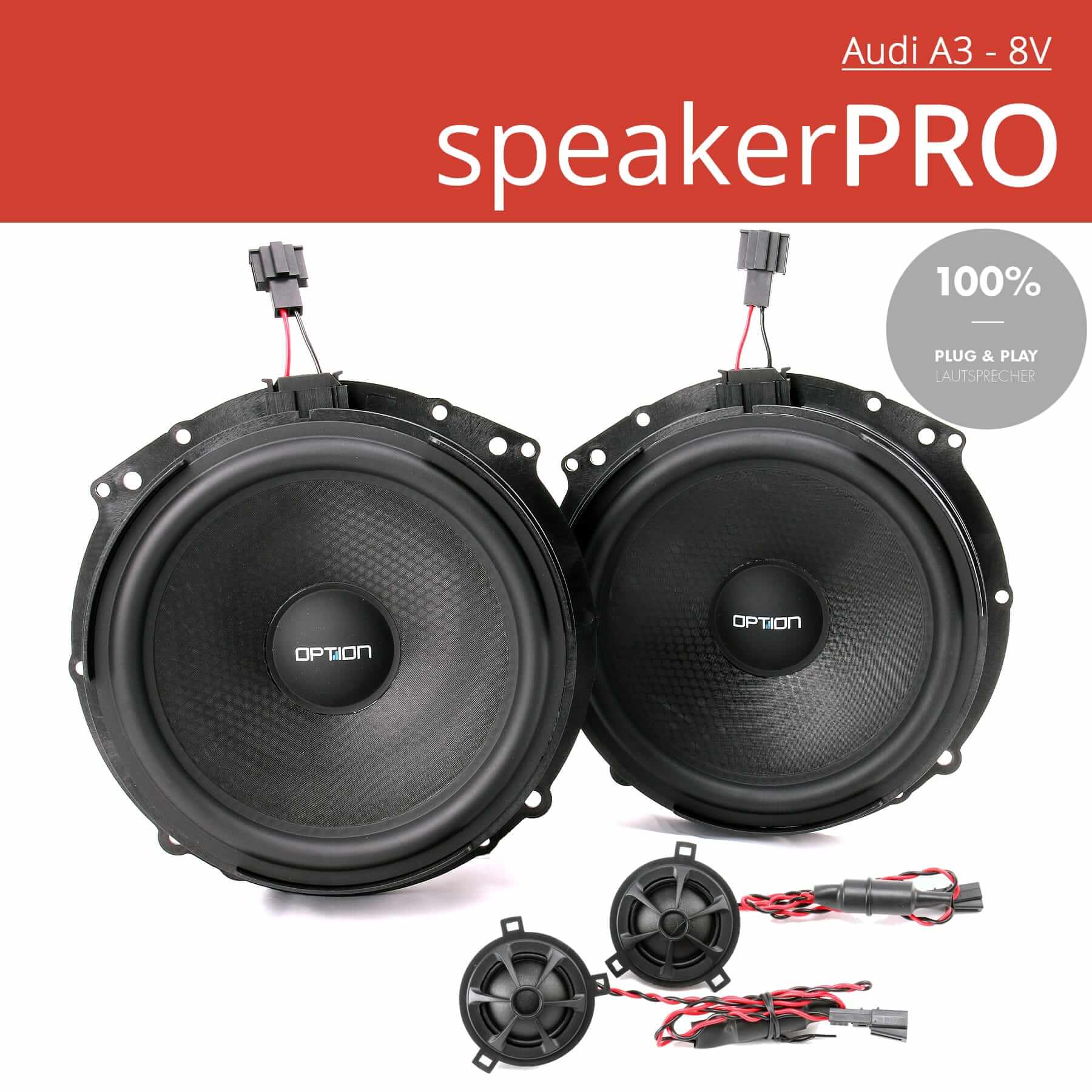 Audi A3 8V Front Lautsprecher | 20cm Plug & Play System